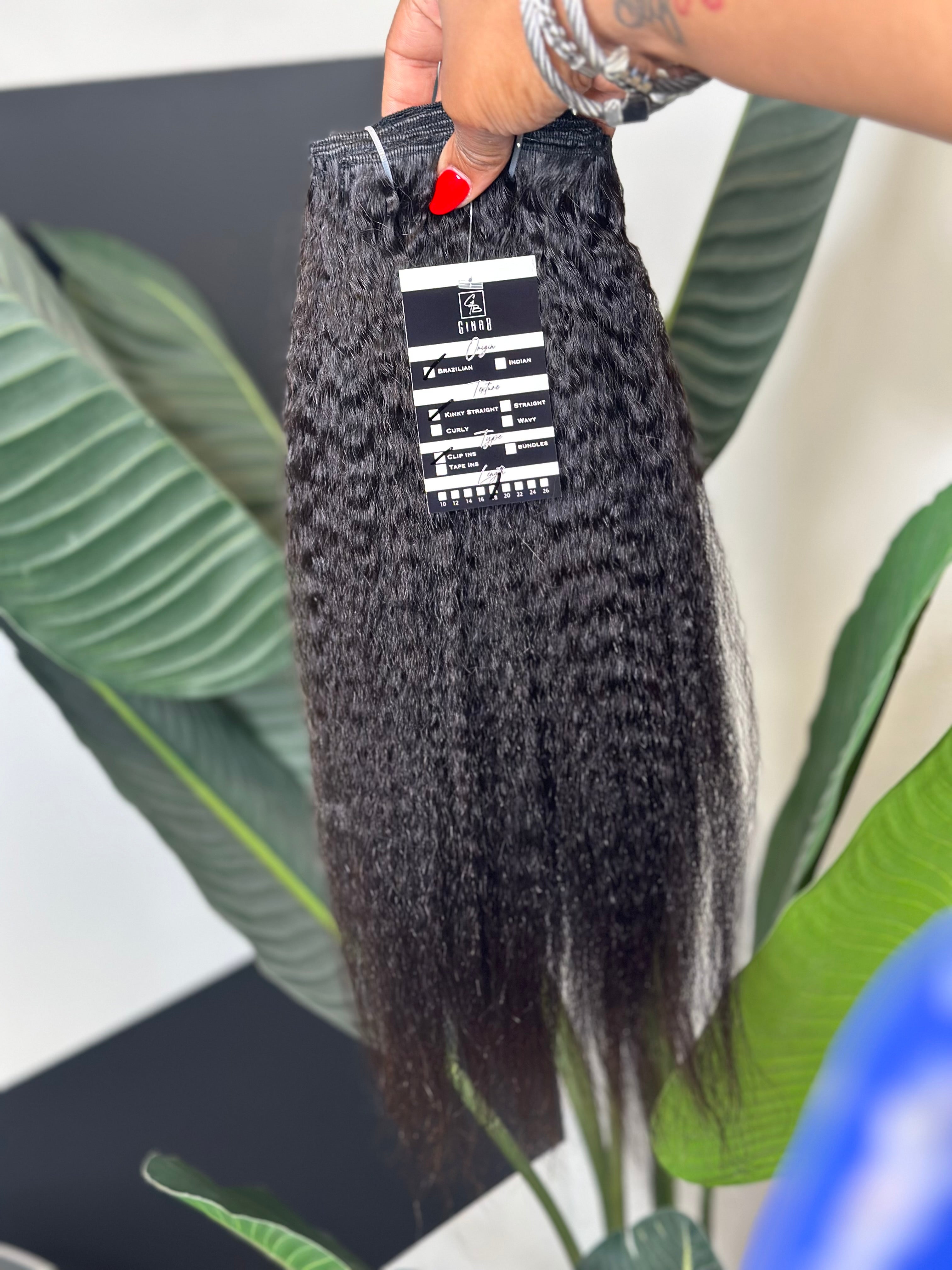 Kinky Straight clip ins – Gina B